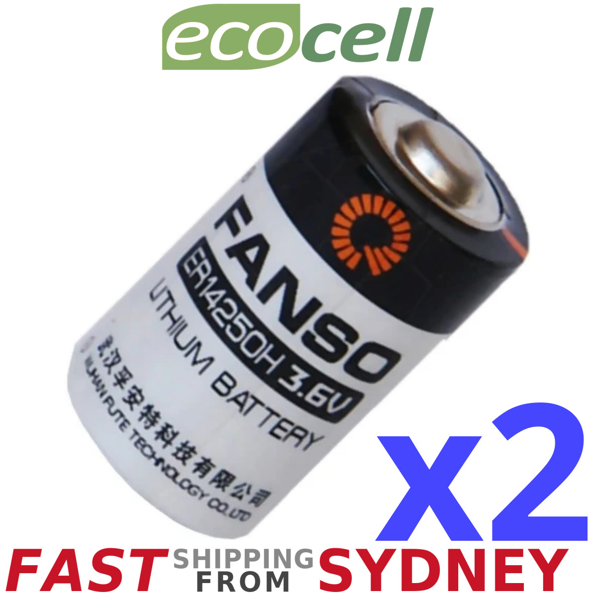 2x Fanso ER14250H Lithium Battery, 3.6V, 1/2AA, From Sydn | eBay